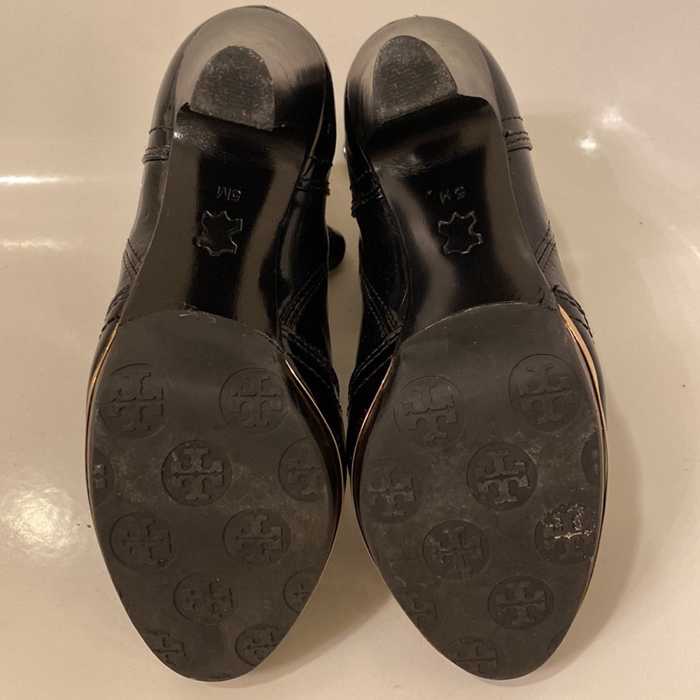 Tory Burch Melrose Patent Leather Booties - Gem